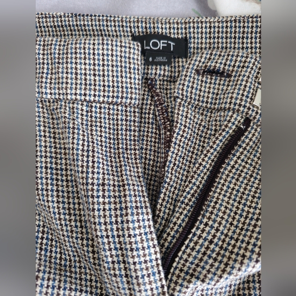 LOFT | Pants & Jumpsuits | Riviera Slim Pants Plaid Sz 6 | Poshmark